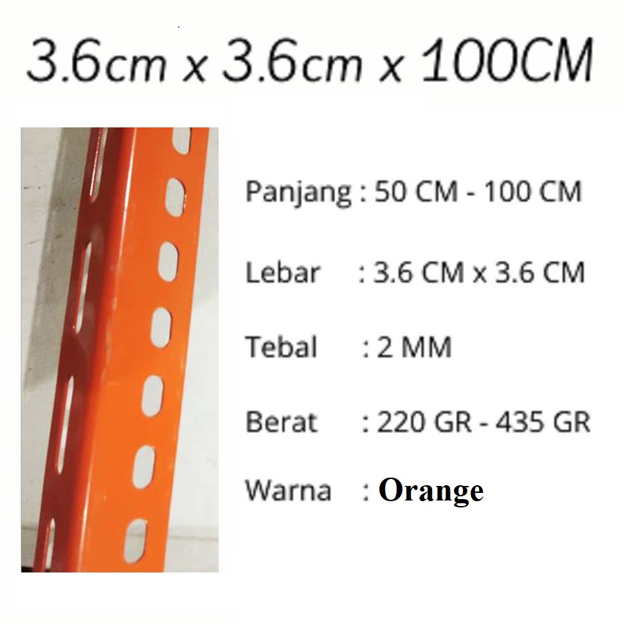 Jual Besi Siku Lubang Atau Tiang Besi / Tiang Siku Panjang 50 CM/0.5 ...