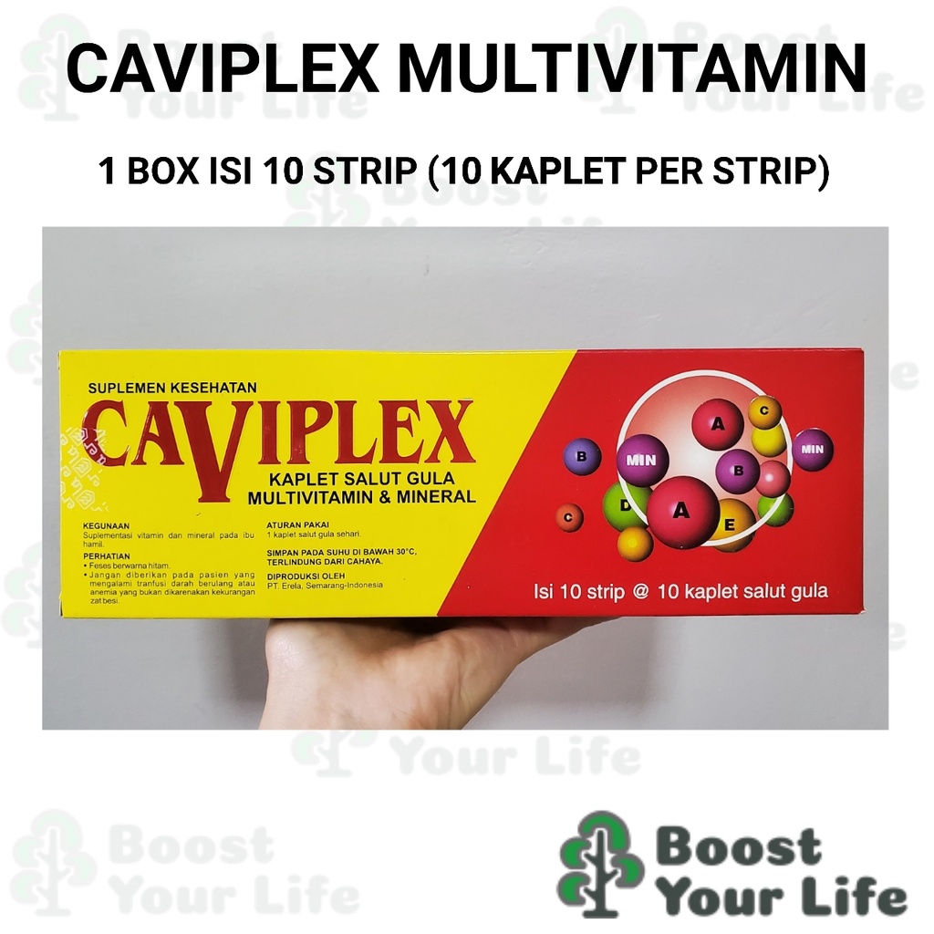 Jual CAVIPLEX MULTIVITAMIN 1 BOX ISI 100 KAPLET | Shopee Indonesia