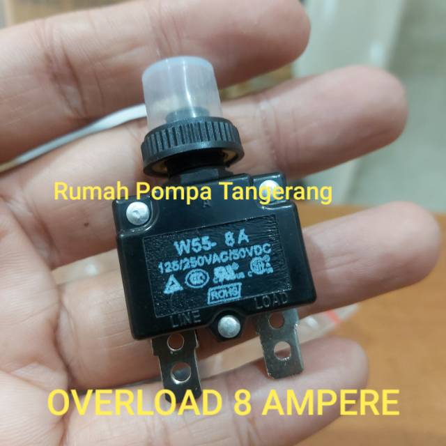 Jual Overload switch protector sparepart pompa satelit ukuran 8 ampere ...