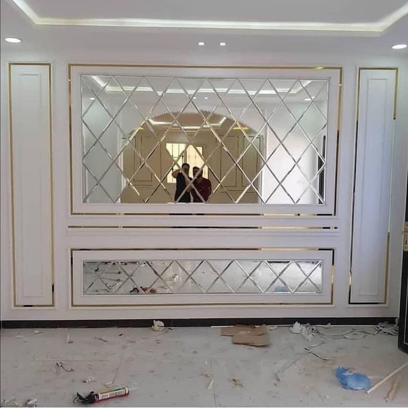 Jual Paket Hemat Set Kaca Cermin Moulding BUKAN BEVEL 224CM X 168CM ...