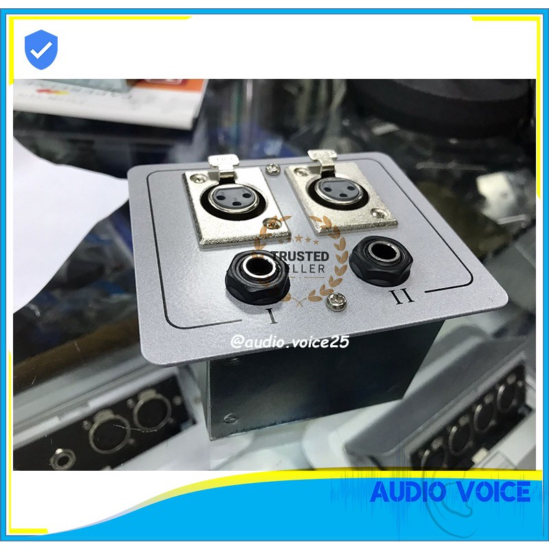 Jual Wall Plate XLR Double Female Socket Plug Panel Socket | Shopee ...