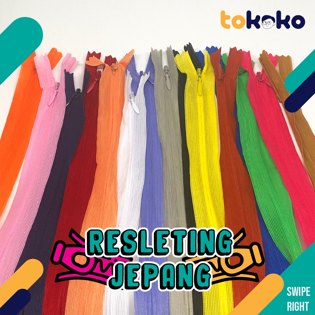 Jual Resleting Jepang Merk BEE ZIPPER 50 cm 20 Inch Aneka Warna Import ...