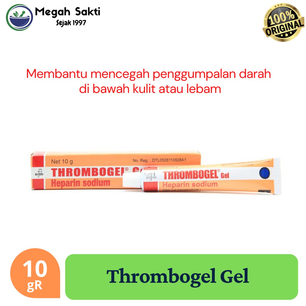 Jual MGS - Thrombogel Obat Anti Memar Thrombophob Gel 10 gR | Shopee ...