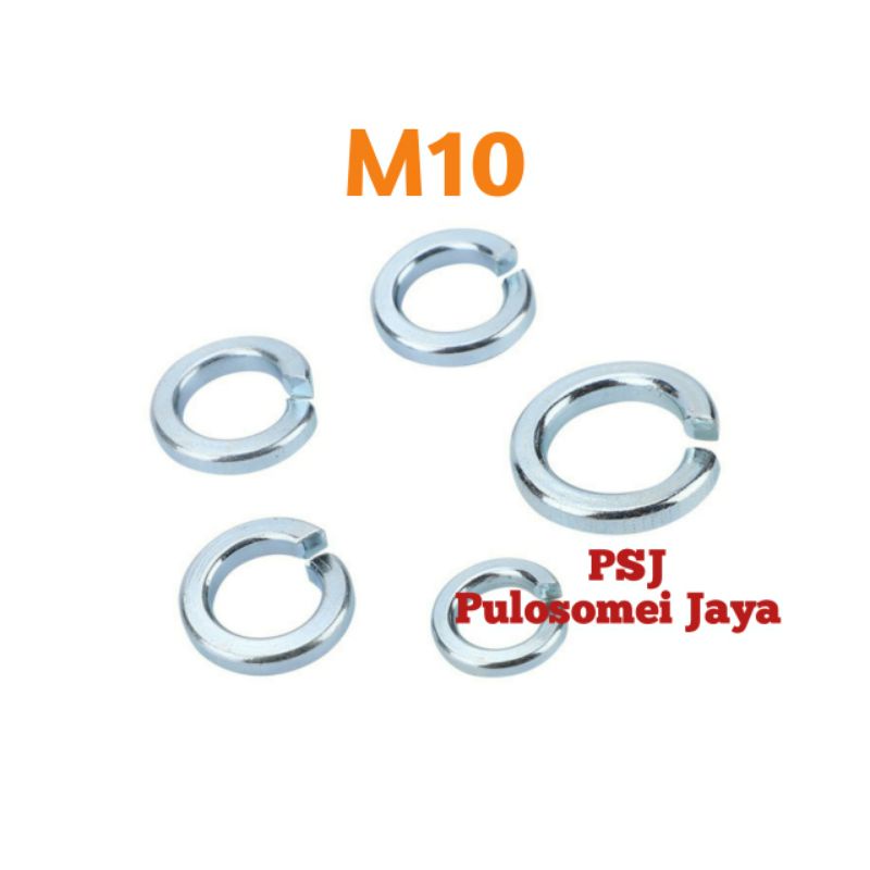 Jual Ring Per / Besi Puith / Spring Washer Galvanis M10 | Shopee Indonesia