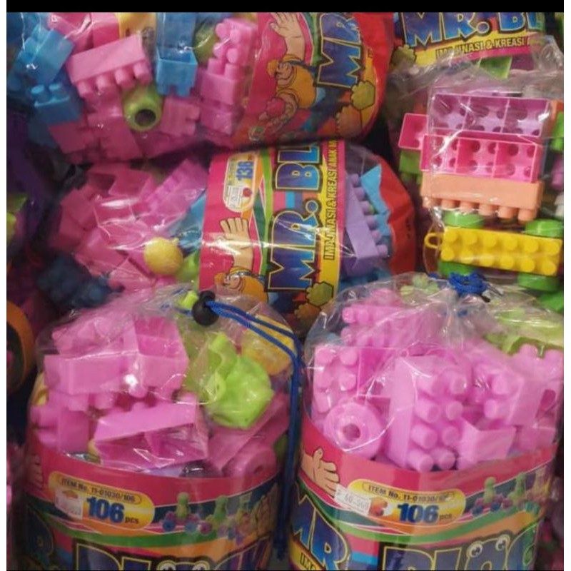 Jual MAINAN BONGKAR PASANG BLOK BLOCK MAINAN BRICK SUSUN MR BLOCK ISI ...