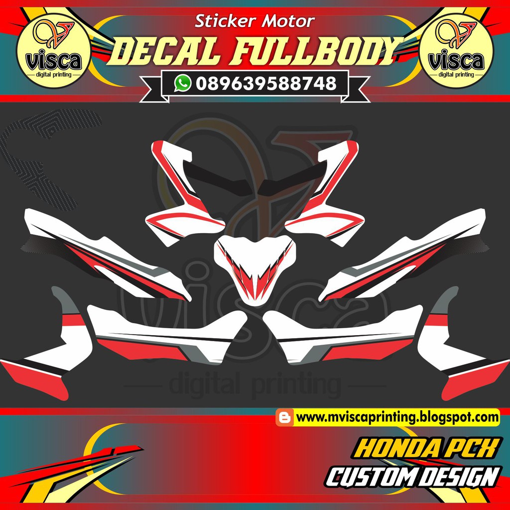 Jual decal HONDA PCX decal HONDA PCX decal PCX full body PCX CUSTOM ...