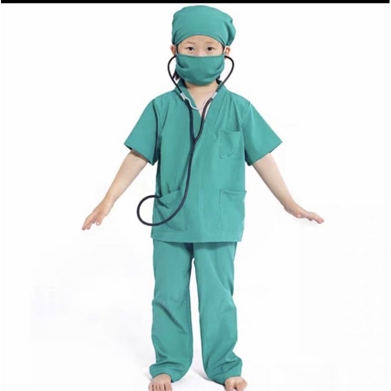 Jual jojokids - kostum dokter oka anak / kids surgeon costume green v ...