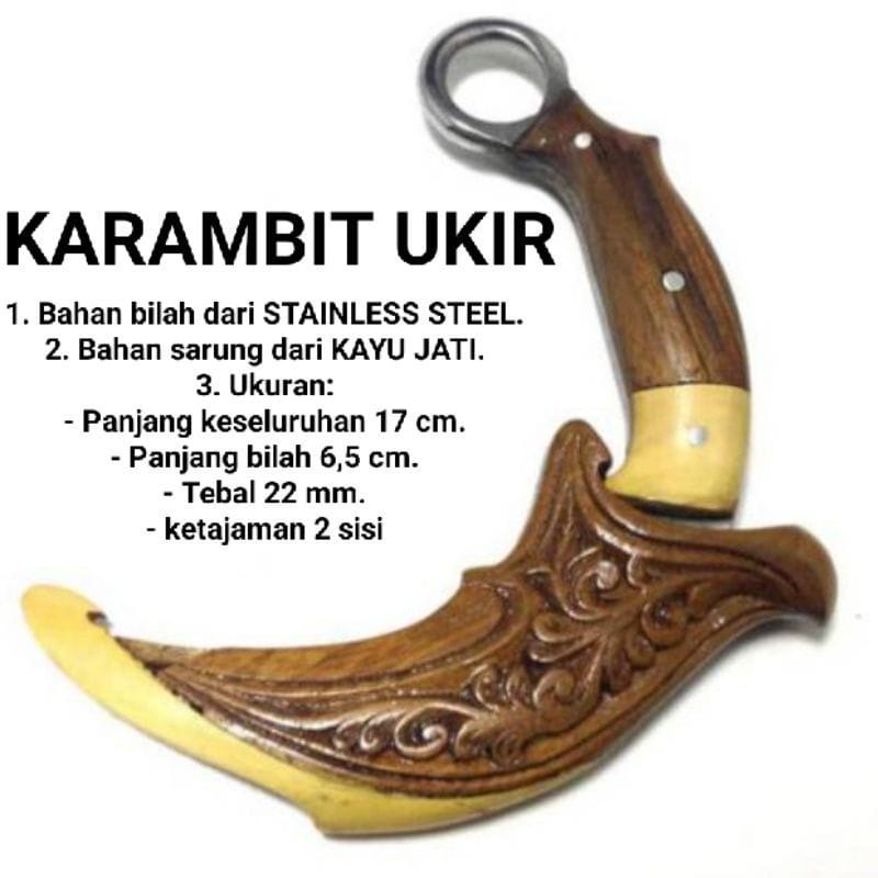 Jual Pisau Kerambit Ukir Batik, Kerambit Lokal, Pisau Tradisional Bisa Bayar Ditempat COD ...