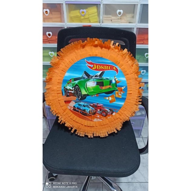 Jual Pinata bulat Hot Wheels diameter 40cm bisa custom gambar | Shopee ...