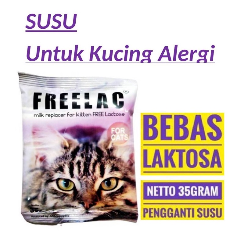 Jual FREELAC Susu Kucing Bebas Laktosa 20g / Sachet | Shopee Indonesia