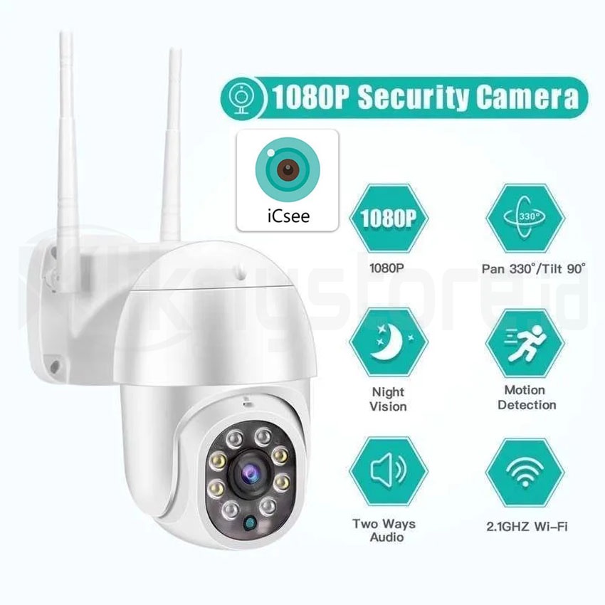 Jual Outdoor IP Cam CCTV Wifi Camera Waterproof PTZ Icsee LAN Kamera ...
