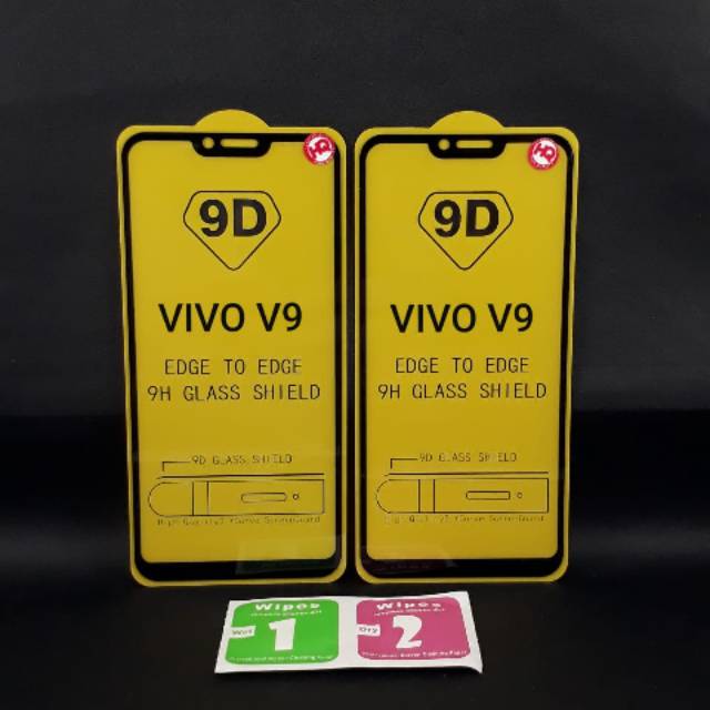 Jual Tempered Glass VIVO V9 Anti gores Kaca Full Layar 5D 9D 11D | Shopee Indonesia
