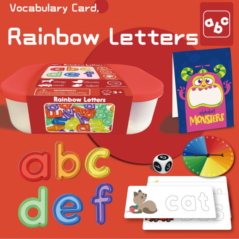 Jual Rainbow Letters Kit / Alphabets Game / Spelling Game / Belajar ...