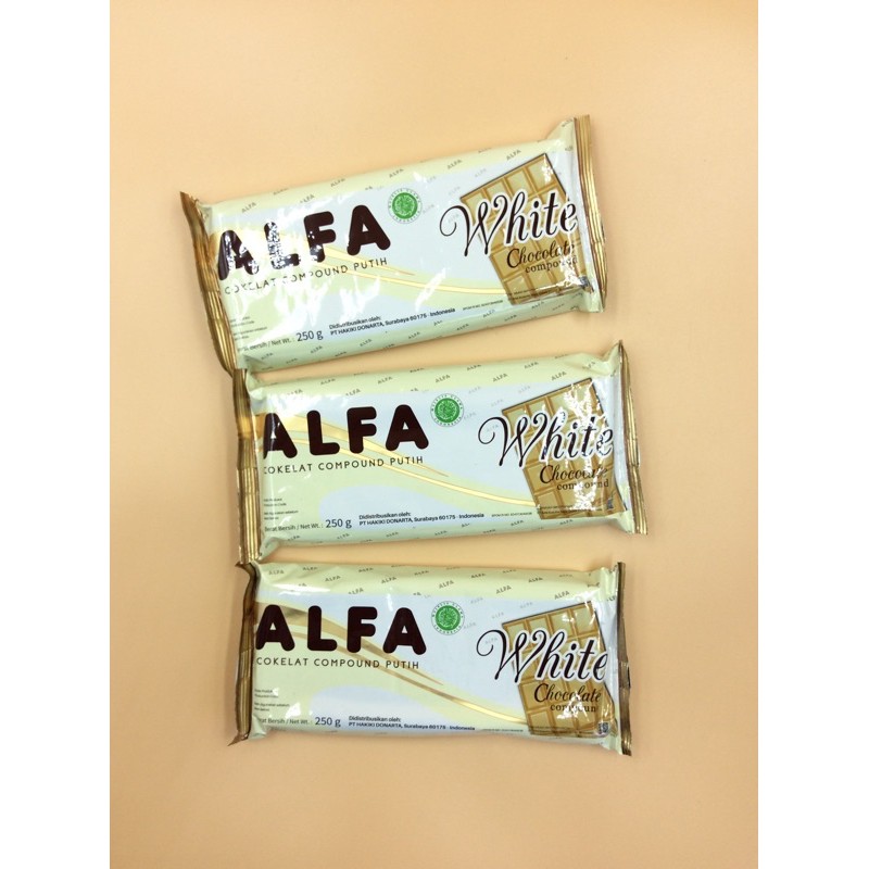 Jual ALFA BLOCK WHITE COMPOUND / COKLAT BLOCK ALFA WHITE 250 GR ...