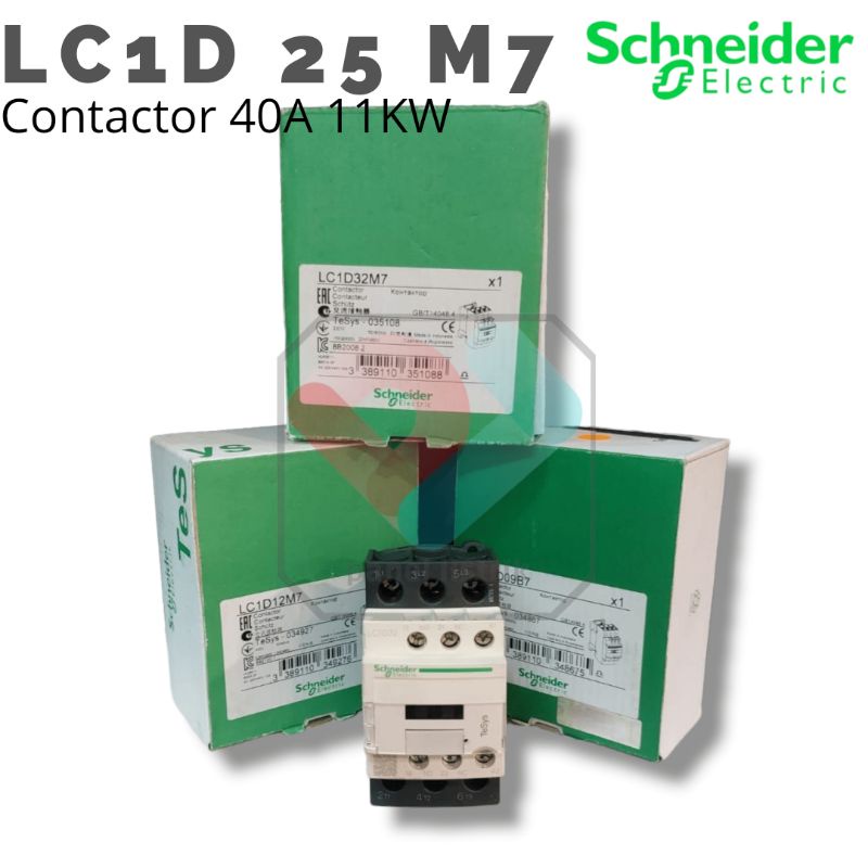 Jual Contactor / Kontaktor Schneider 3P 40A 220VAC LC1D25 / LC1D25M7 ORI | Shopee Indonesia