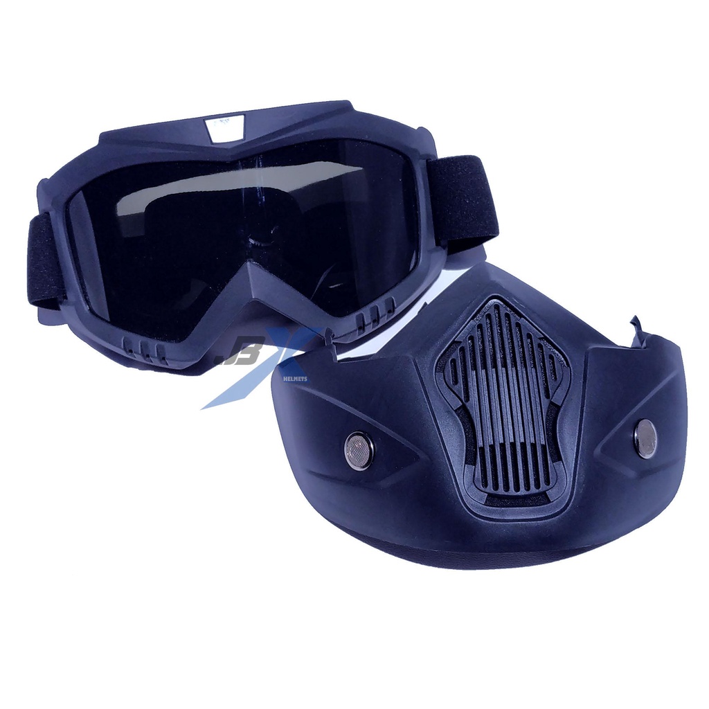 Jual GoogleMask Kacamata masker Helm Retro Bogo Hitam Topeng Sepeda ...