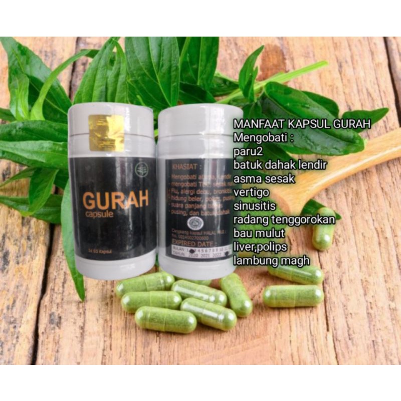 Jual Obat herbal jamu kapsul gurah lendir dahak batuk pilek sesak asma ...