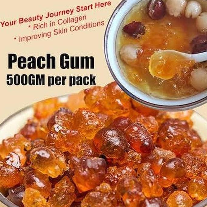 Jual Peach Gum 500gr / Tao Jiao / New Peach Gum / Peach Gum (KEMASAN ...