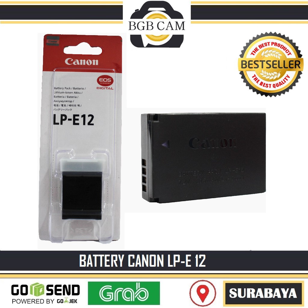 Jual Battery Canon LP-E12 For EOS M1 / M10 / M100 / Baterei / Baterai LPE12 / LP E 12 / LPE 12 ...
