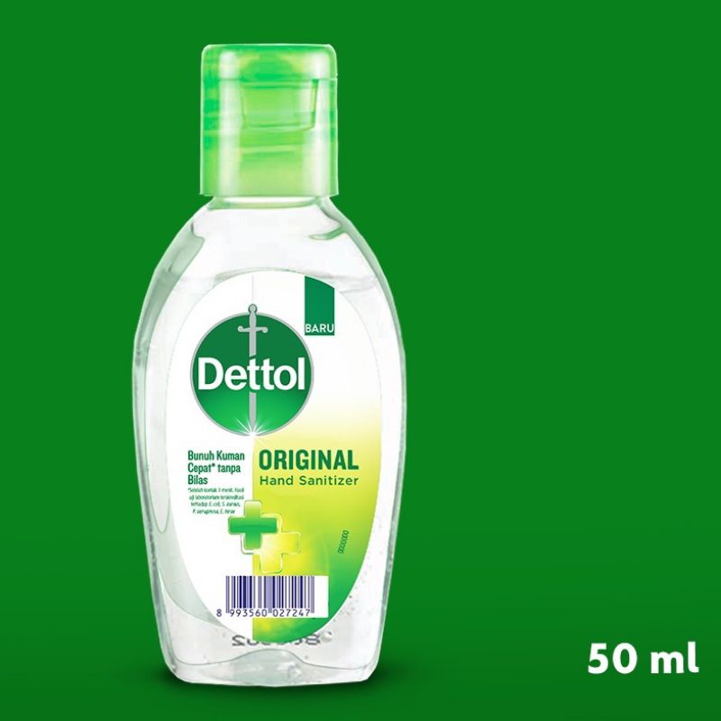 Jual Dettol Hand Sanitizer 50ml ( Botol Oval ) | Shopee Indonesia