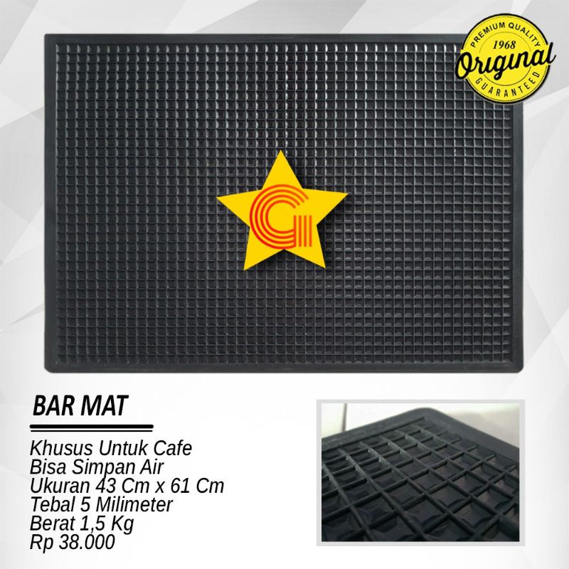 Jual Karpet Bar Mat Cafe Tatakan Gelas Bisa Simpan Air 43x61cm 5mm ...