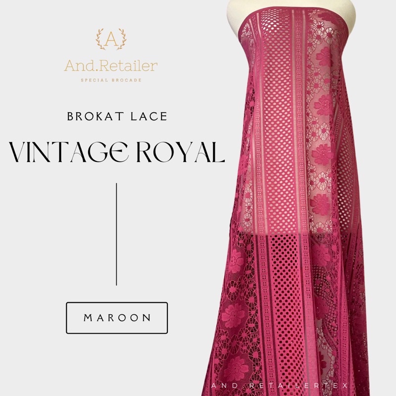 Jual BROKAT LACE VINTAGE ROYAL WARNA MERAH MAROON | Shopee Indonesia