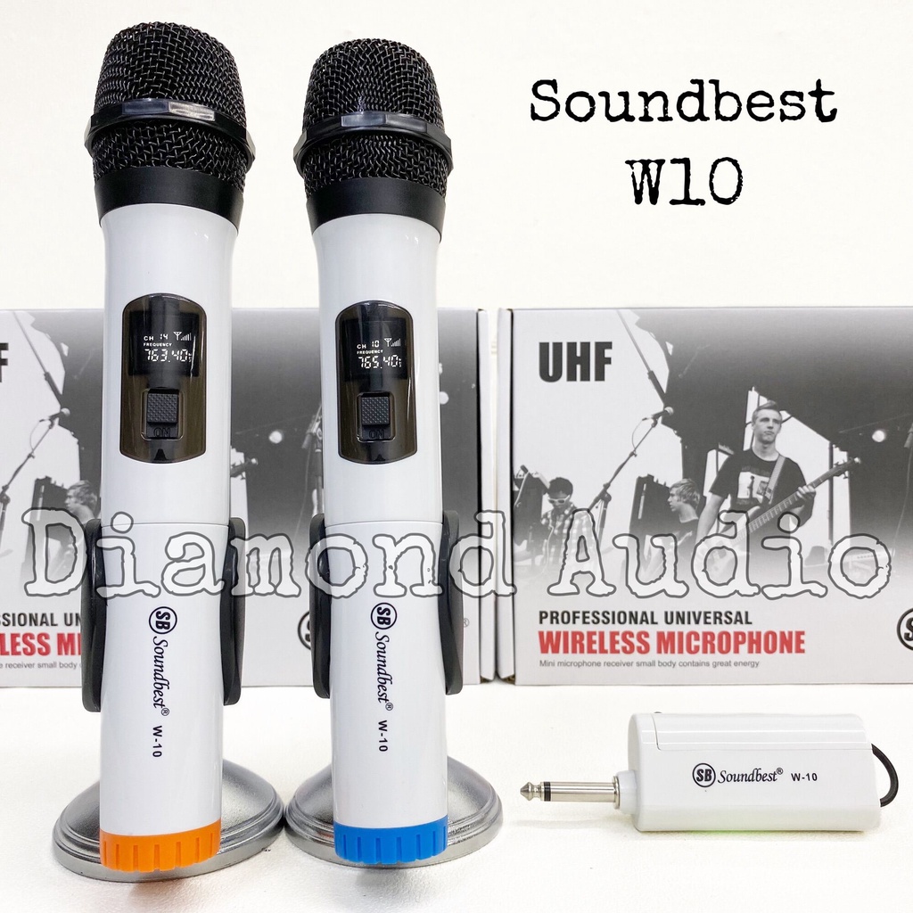 Jual Mic Wireless Soundbest W10 Putih Original Microphone W 10 ( Bayar ...
