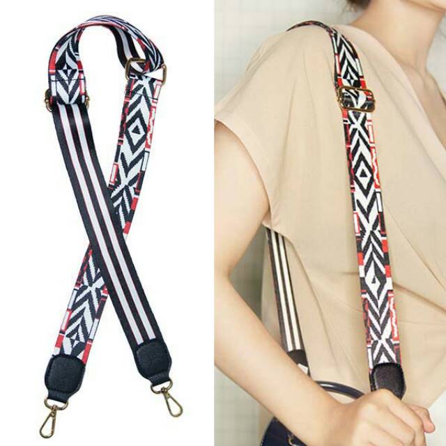Jual Geometry Patern 2 Strap Bag (4.1 cm) | Shopee Indonesia