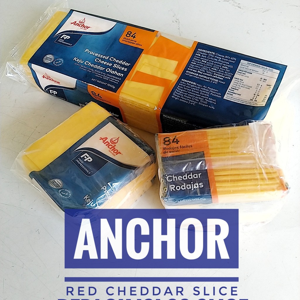 Jual Red cheddar Anchor Dairymont isi 84 & 28 / burger Slice / red ...