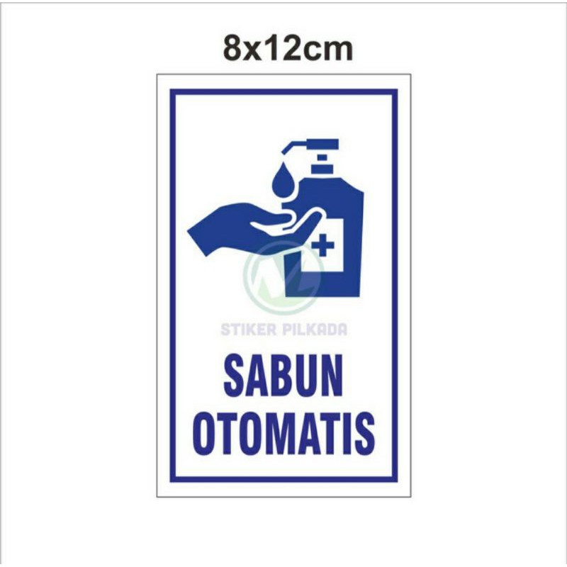 Jual STIKER VINYL SABUN OTOMATIS 6x10CM | Shopee Indonesia