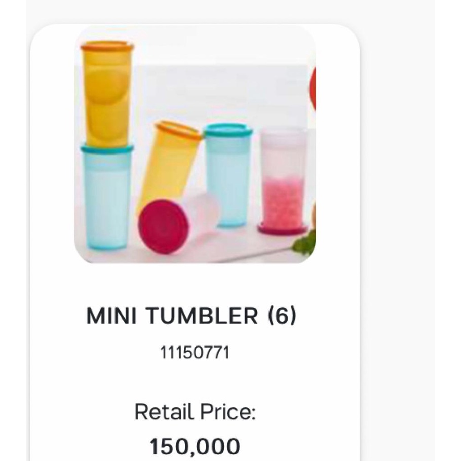Jual TUPPERWARE MINI TUMBLER 175ML | Shopee Indonesia