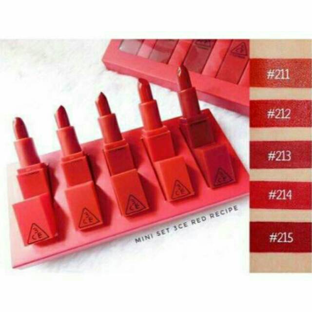 Jual 3ce mini lipstik red colour series | Shopee Indonesia