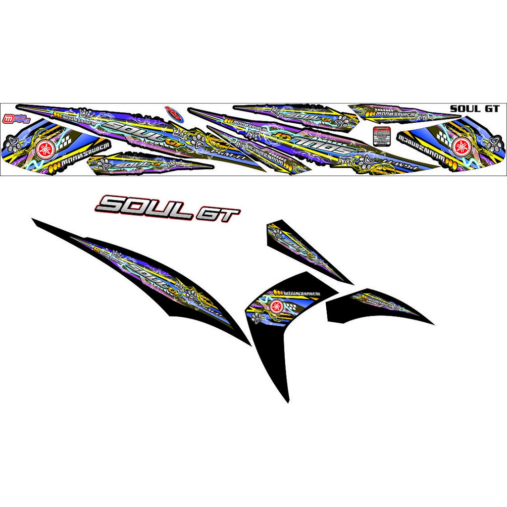 Jual STIKER SOUL GT POLET VARIASI STRIPING MOTOR MATIK SOUL GT ...