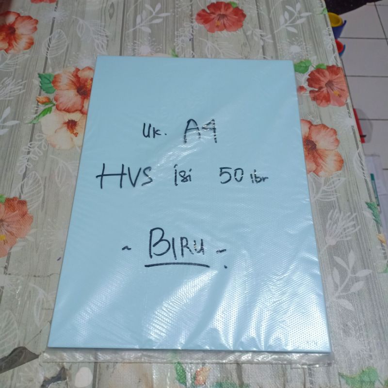 Jual Kertas HVS A4 Warna BIRU Eceran Isi 50 Lembar / Paper Fotocopy ...