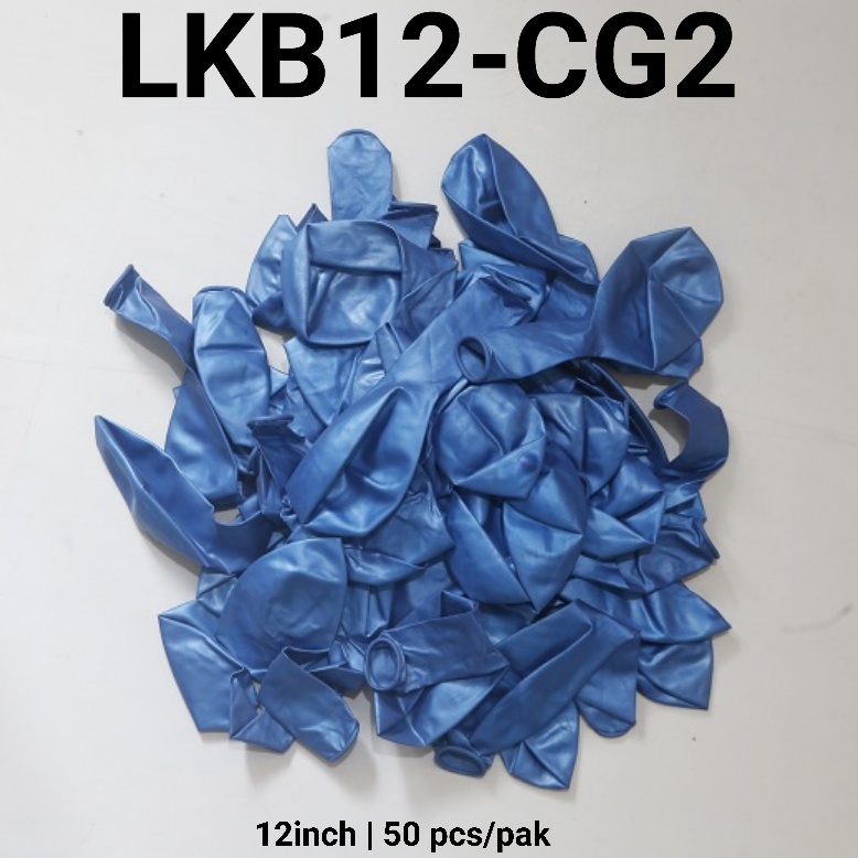 Jual LKB12-CG2 Balon latex 12 inch 30 cm 50 krom chrome tebal biru ...