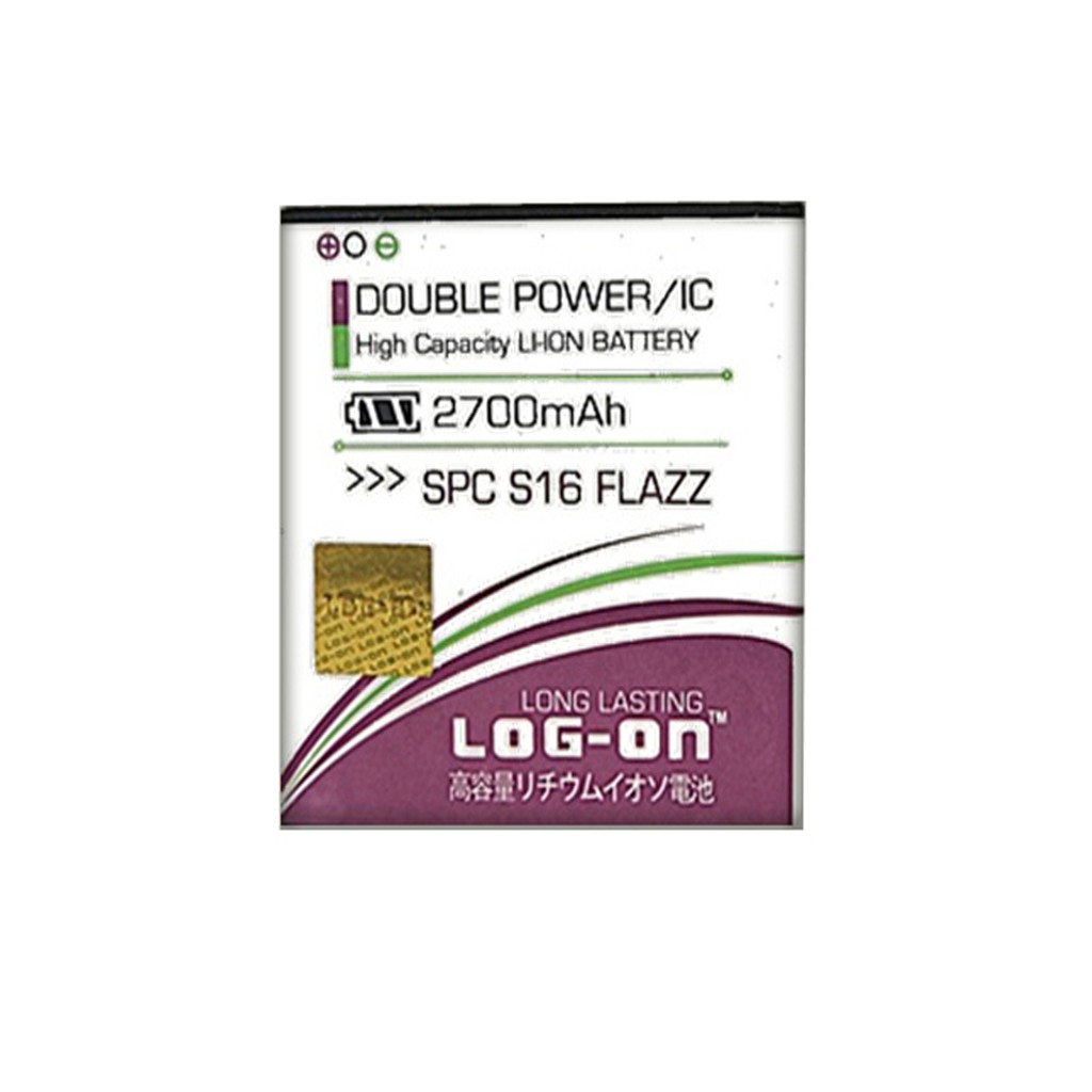 Jual LOG ON BATERAI SPC S16 FLAZZ BATRE DOUBLE POWER DOUBLE IC BATTERY | Shopee Indonesia