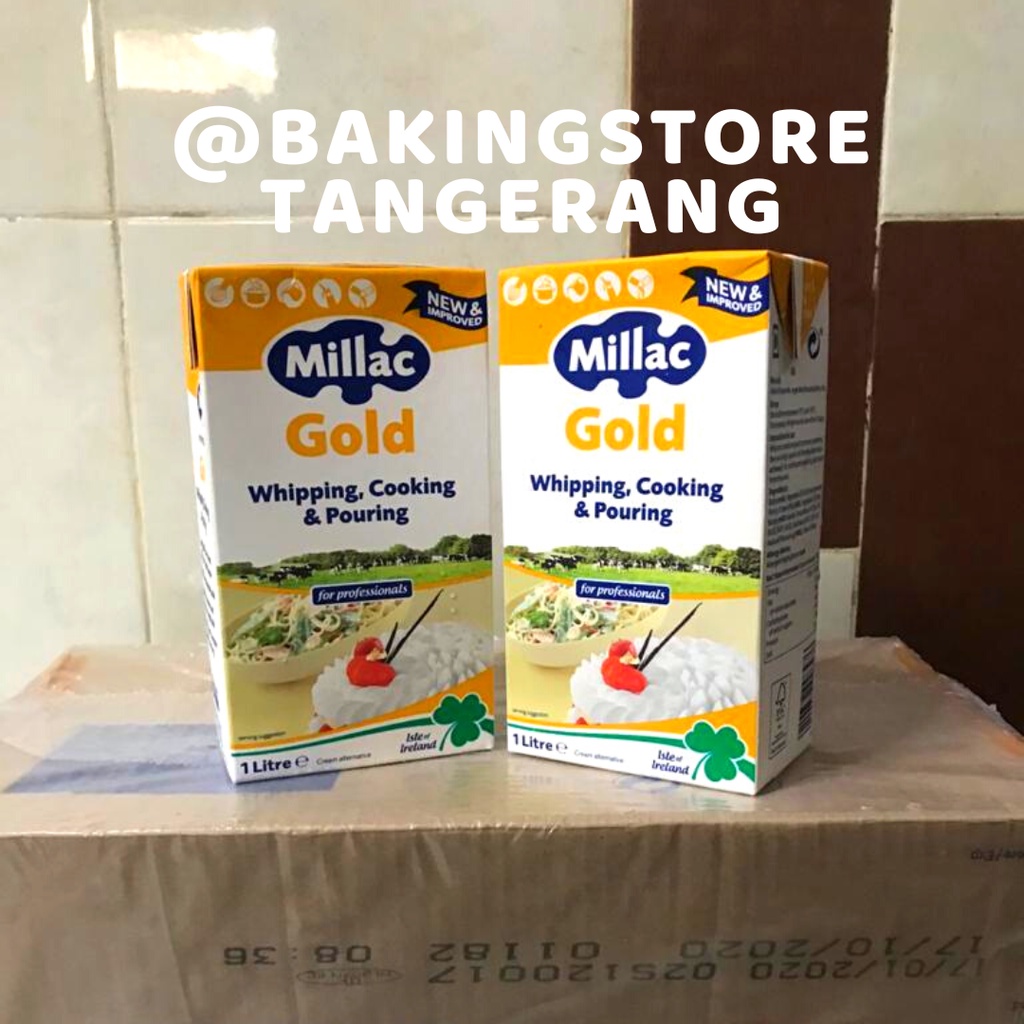 Jual Whipping Cream Gold Millac 1 Liter | Dekorasi kue | Shopee Indonesia