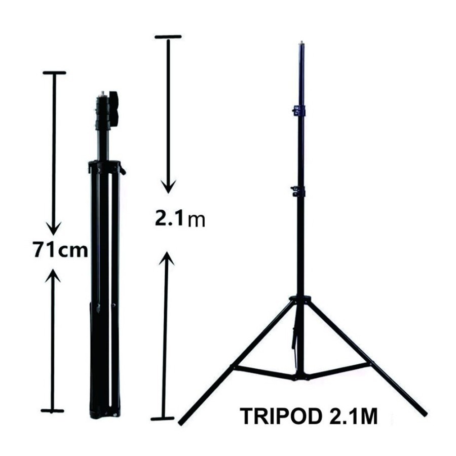 Jual LIGHT STAND TRIPOD 2,1 METER/TRIPOD 2,1M FOR RINGLIGHT / TRIPOD ...