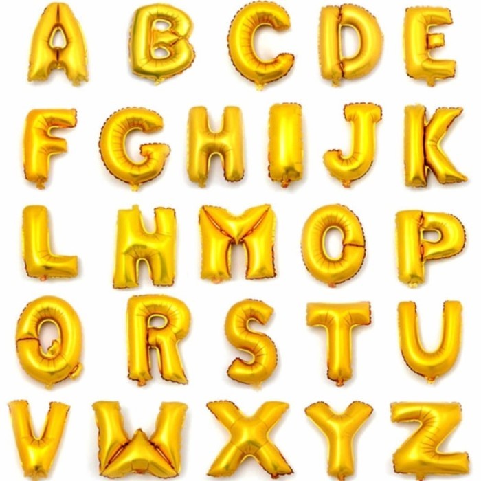 Jual Balon Foil Huruf A - Z Ukuran 40 cm / Balon Hias / Perlengkapan ...