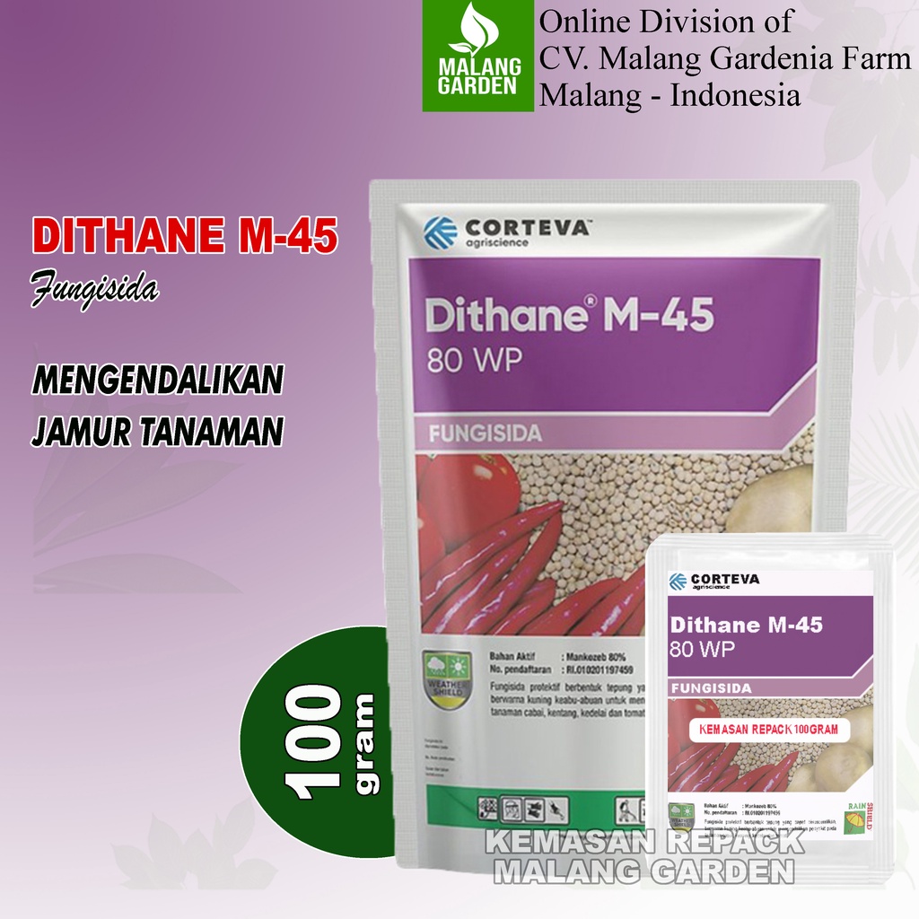 Jual REPACK Fungisida Dithane 100gram | Dithane M-45 80WP 100gram ...
