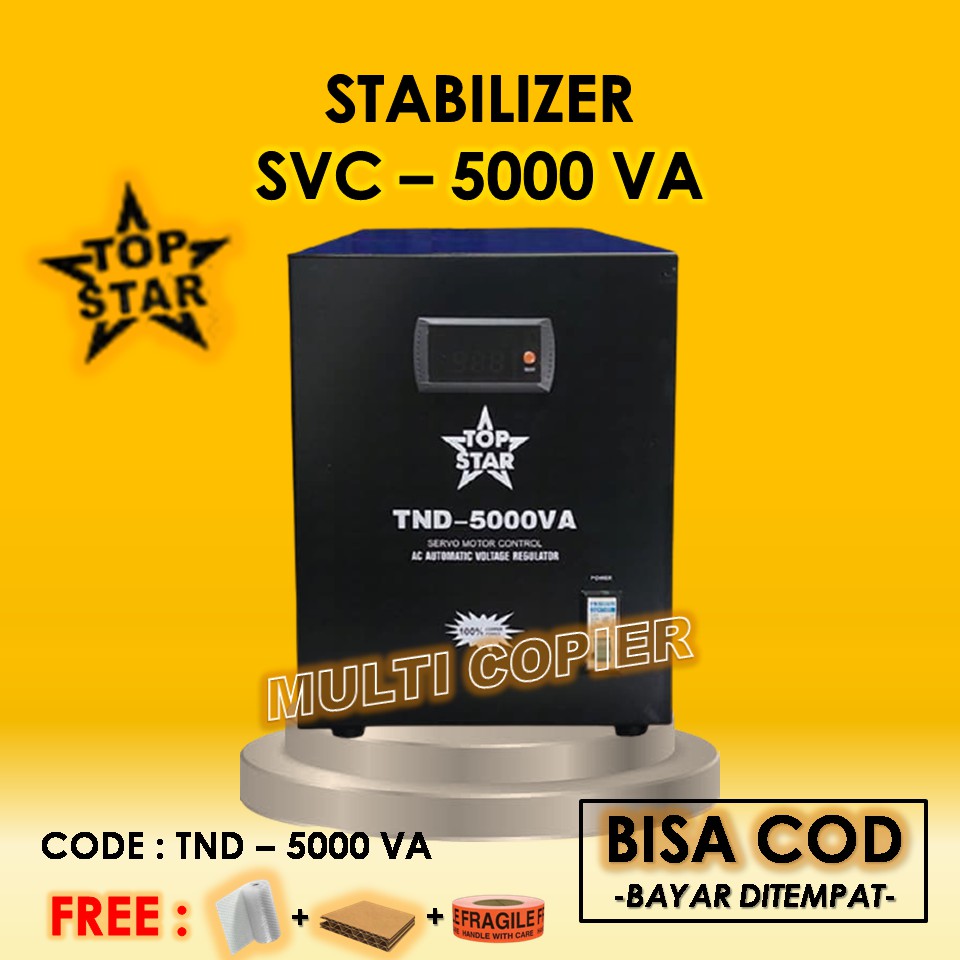 Jual Stabilizer 5000 Watt Top Star Svc-5000VA Cocok Untuk Usaha Fotocopy | Shopee Indonesia