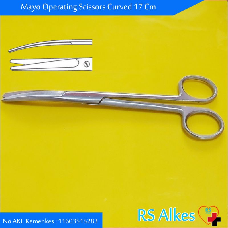 Jual Gunting Mayo Bengkok 23 Cm 17 Cm 14 Cm Mayo Scissors Curved ...