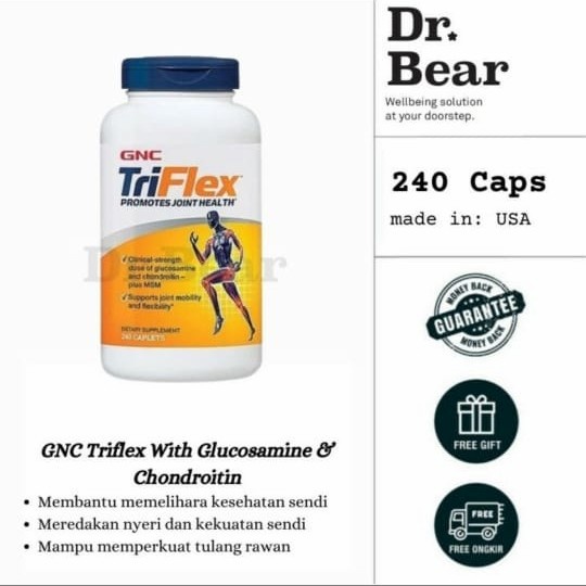 Jual GNC Triflex 240 Tabs/ Glucosamine/ Vitamin Sendi/ Vitamin Tulang ...