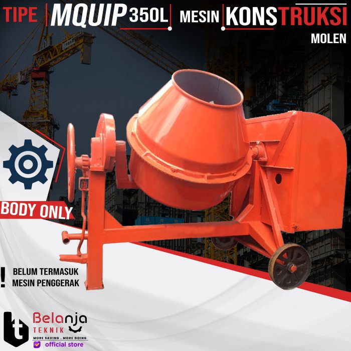 Jual MQuip Mesin Molen 350 Pengaduk Semen Liter Body Only | Shopee Indonesia
