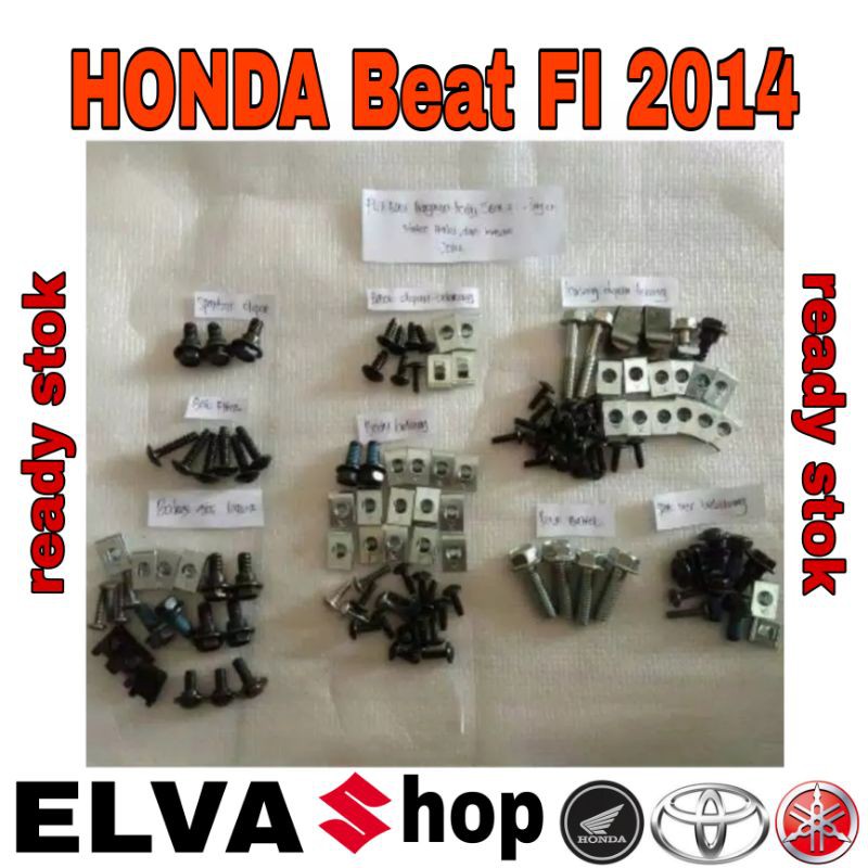 Jual baut sekrup lengkap full set body honda beat fi 2014 injeksi ...