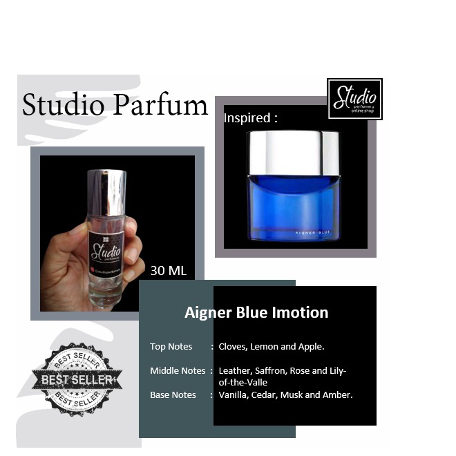 Jual Parfum Aigner Blue Imotion | 30ml | best seller | minyak wangi ...