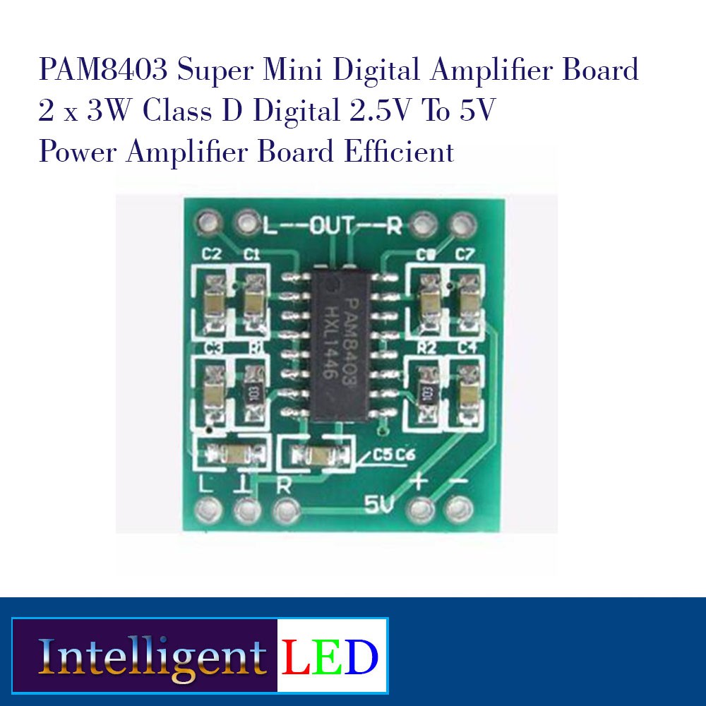 Jual PAM8403 Super Mini Digital Amplifier Board 2x3W Class D Digital DC2.5V-5V | Shopee Indonesia