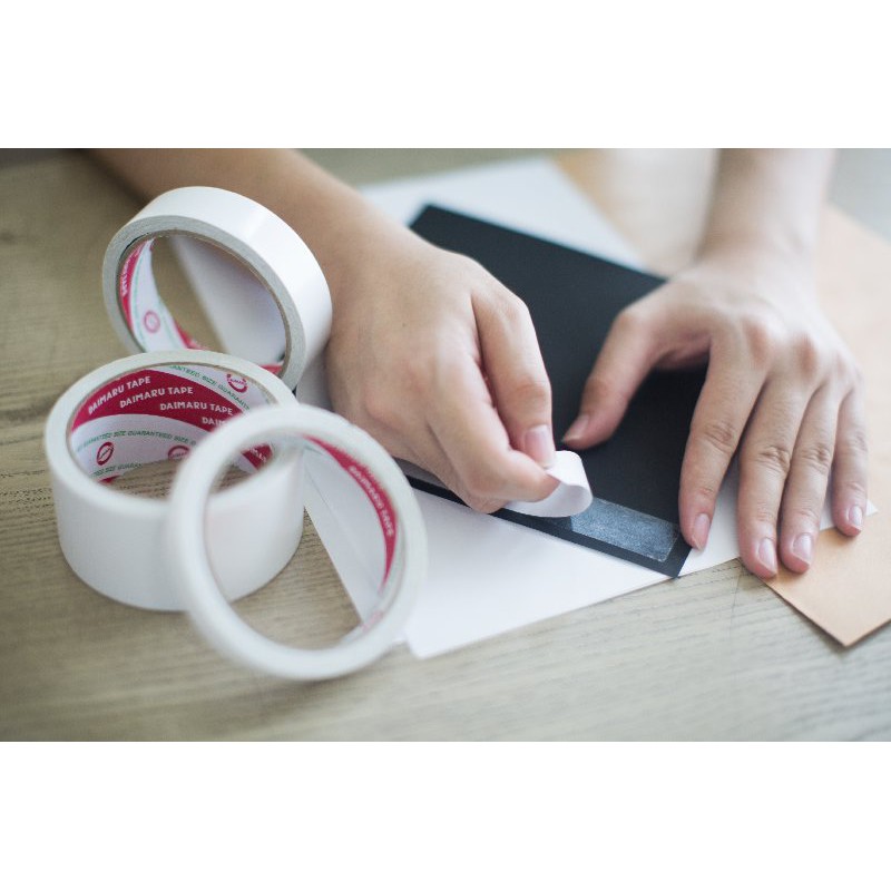 Jual Double Tape Daimaru - 1 inch ( 24 mm x 12 Yard ) | Shopee Indonesia