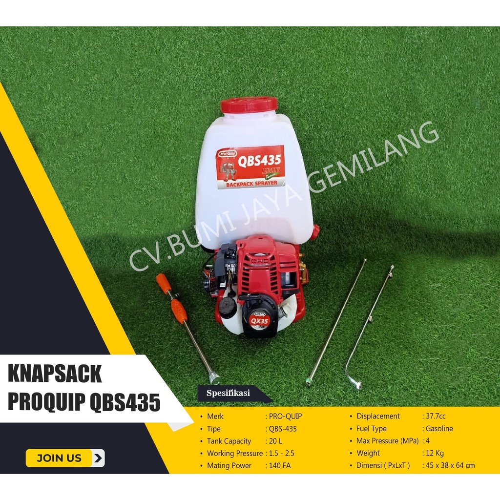Jual MESIN SEMPROT HAMA / KNAPSACK POWER SPRAYER PRO QUIP QBS 435 4 TAK | Shopee Indonesia