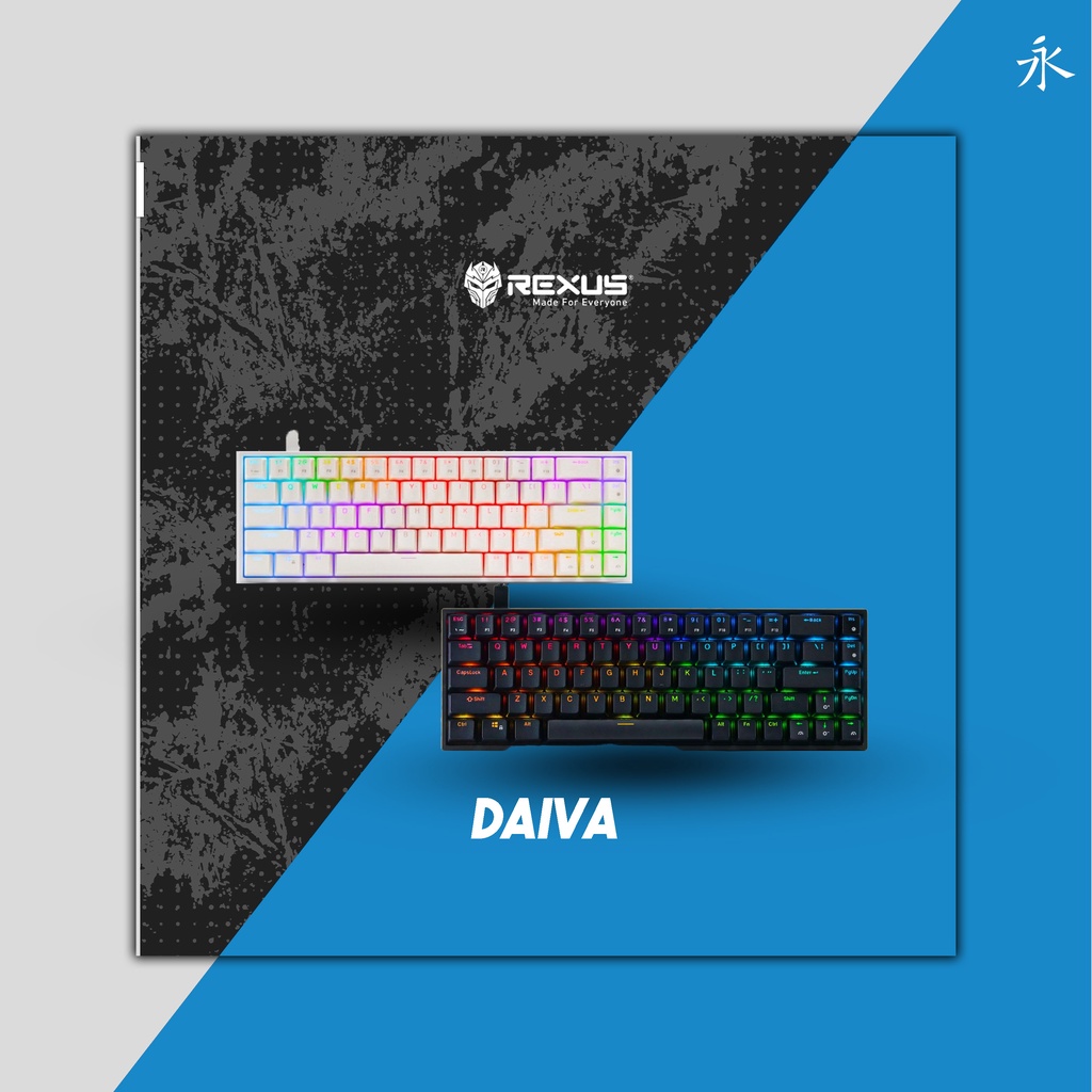 Jual Rexus DAIVA D68SF South Facing Mechanical Gaming Keyboard | Shopee ...